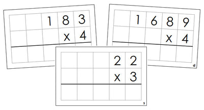Montessori Multiplication Command Cards - Montessori Print Shop