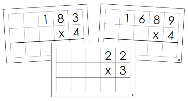 Montessori Multiplication Command Cards - Montessori Print Shop