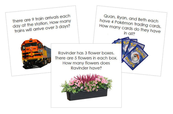 Multiplication Word Problems Set 2 - Montessori Digital Download ...