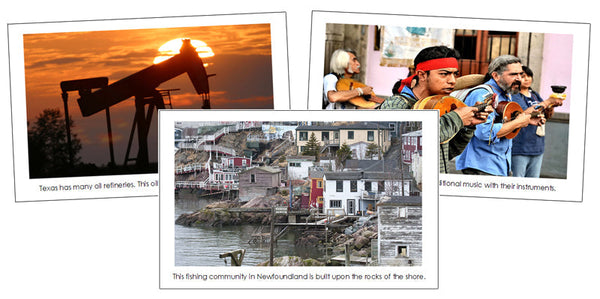 North America Continent Cards - Montessori Print Shop