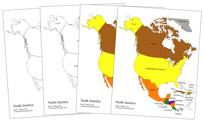 World Maps Bundle - Montessori Print Shop