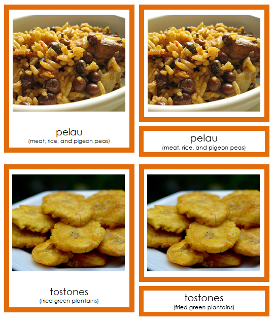 World Foods Bundle (color borders) - Montessori Print Shop