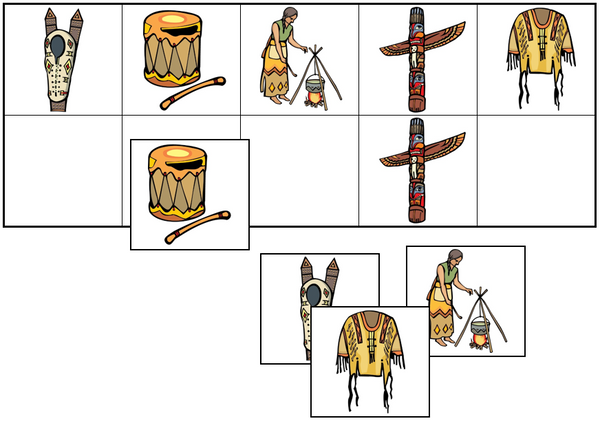 Native American Match-Up & Memory Game - Montessori Print Shop