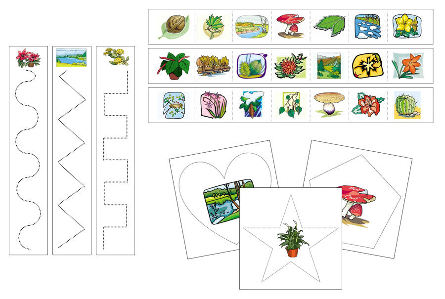 Nature Cutting Work - Montessori Digital Download - Montessori Print Shop