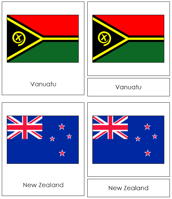 Flags of Oceania - Montessori Print Shop