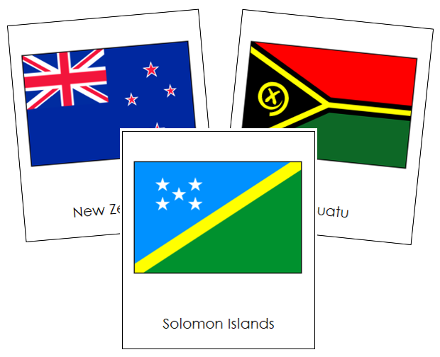 Flags of Oceania - Montessori Print Shop