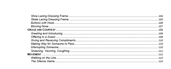 Primary Montessori Practical Life Teaching Manual - Montessori Print Shop