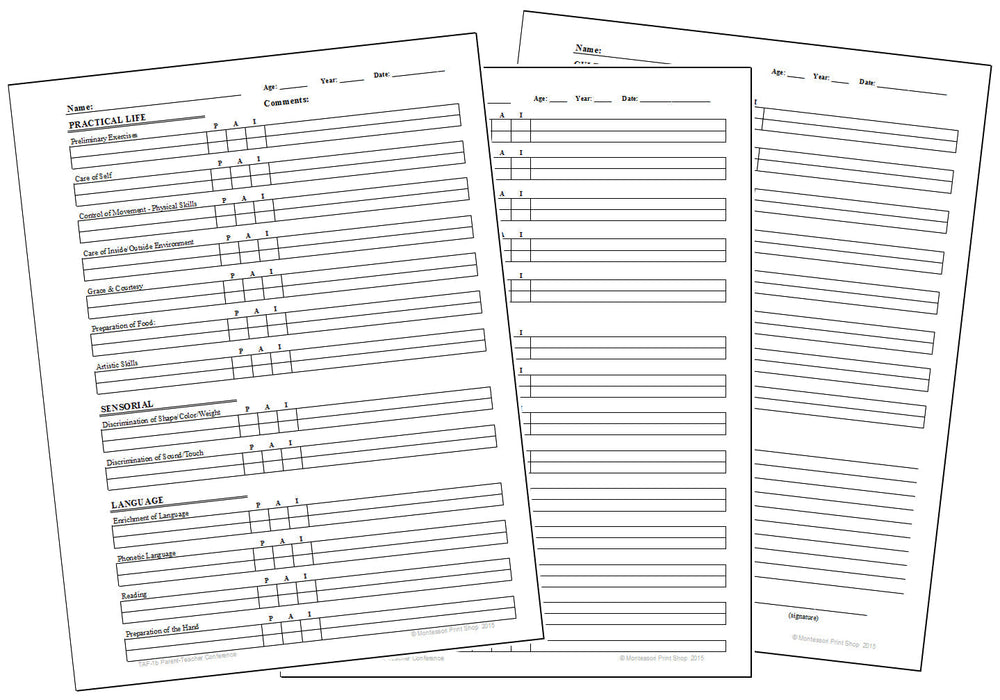 Parent Teacher Conference Form Montessori Print Shop parent-teacher-conference-form-montessori-print-shop