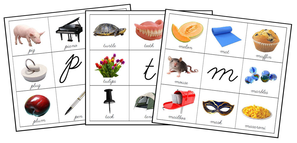 Phonetic Letter Mats (Cursive) - Montessori Print Shop Digital Download