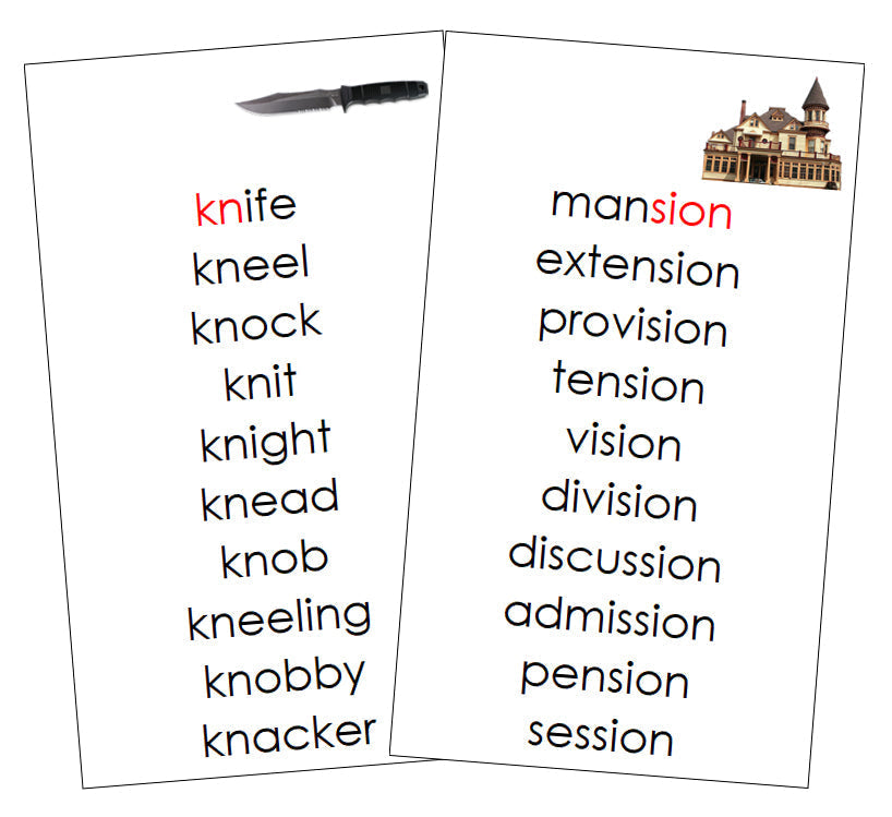 Phonogram Cards Set 2 Step 3 (photos) - Montessori Print Shop