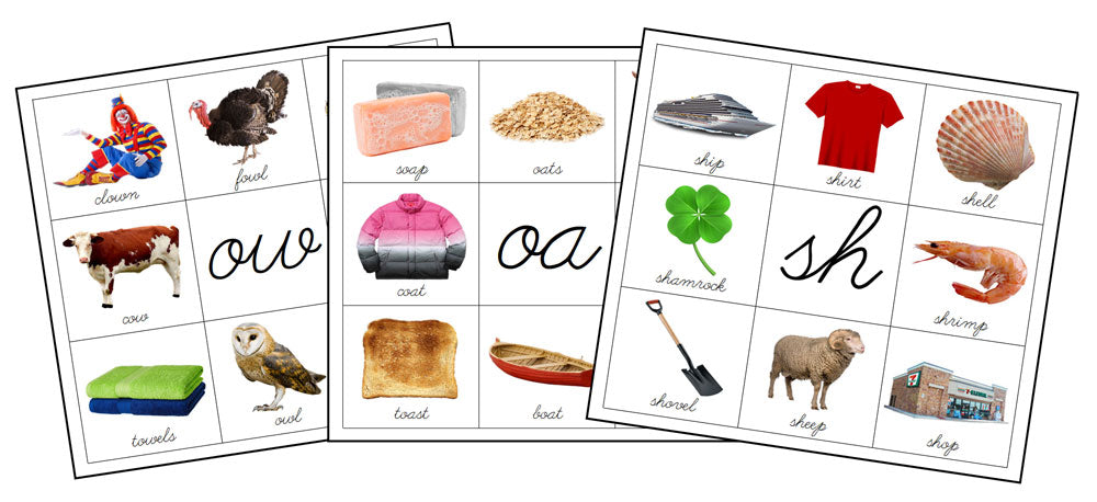 Phonogram Letter Mats (cursive) - Montessori Print Shop