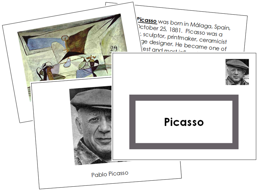 Pablo Picasso Art Book (color-coded) - Montessori Print Shop Digital ...