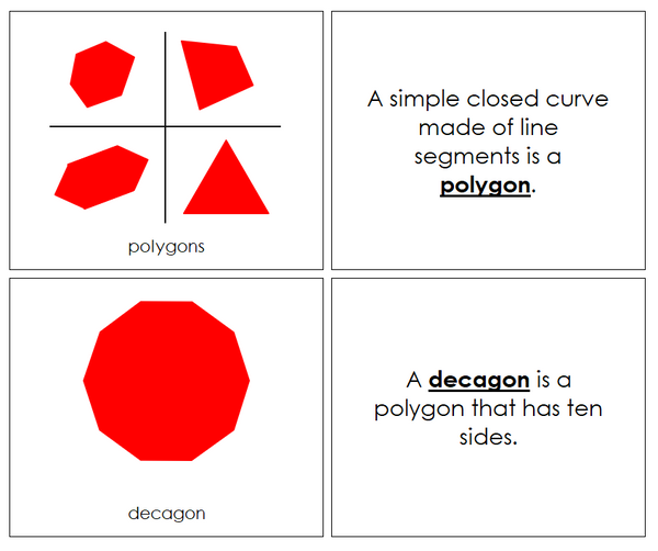Types of Polygons Book - Montessori Print Shop