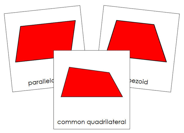 Types of Quadrilaterals 3-Part Cards - Montessori Print Shop