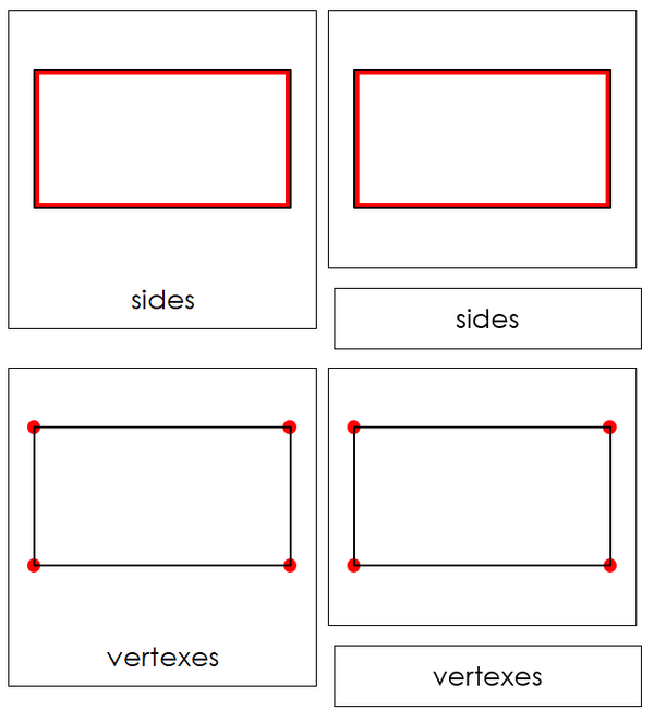 Study of a Rectangle Cards - Montessori Print Shop