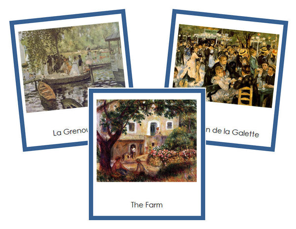 Pierre-Auguste Renoir Art Cards (borders) - Montessori Print Shop