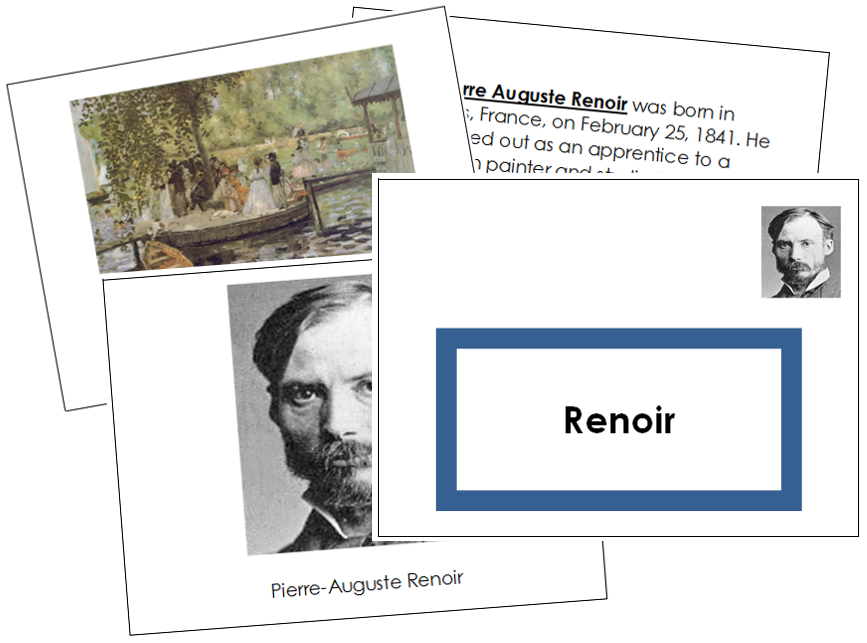 Pierre-Auguste Renoir Art Book (border) - Montessori Print Shop