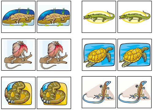 Reptile Match-Up & Memory Game - Montessori Print Shop Digital Download
