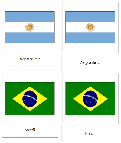 South American Flags - Montessori Print Shop