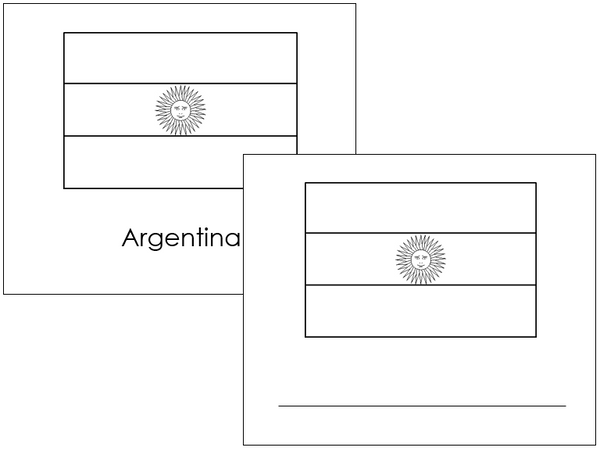 South American Flag Outlines - Montessori Print Shop