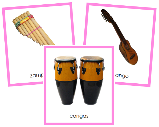 South American Musical Instruments - Montessori Print Shop