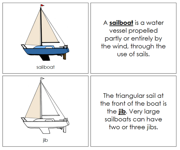 Sailboat Nomenclature - Montessori Print Shop