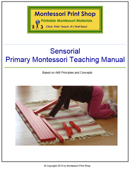 Primary Montessori Sensorial Teaching Manual - Montessori Print Shop