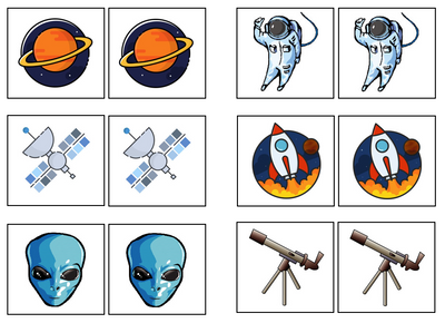 Space Match-Up & Memory Game - Montessori Print Shop