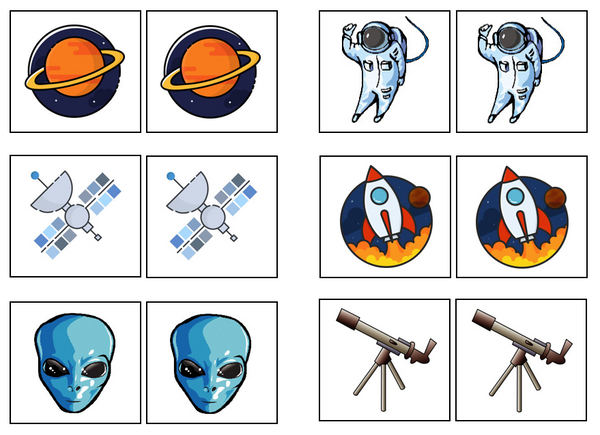 Space Match-Up & Memory Game - Montessori Print Shop