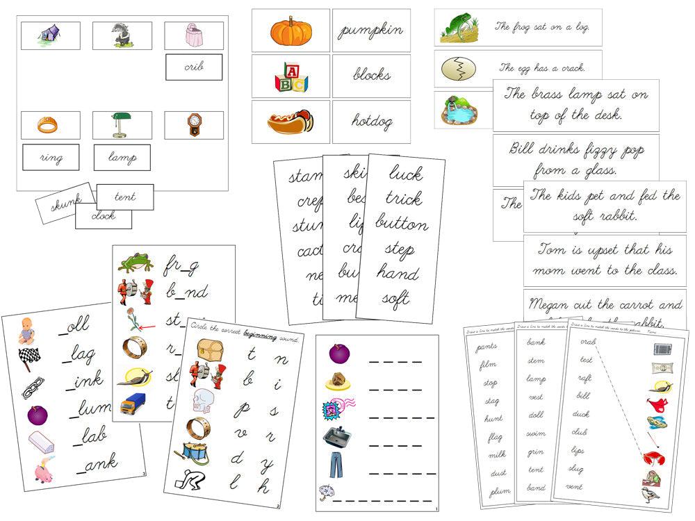Montessori Step 2 Phonetic Language Series (CURSIVE) - Montessori Print ...