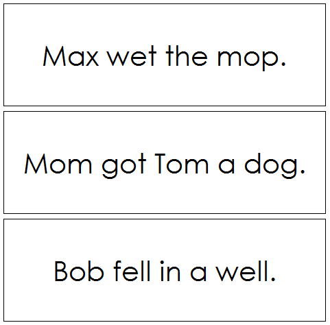 Sentence Cards (Step 1, Set 2) - Montessori Print Shop Digital Download