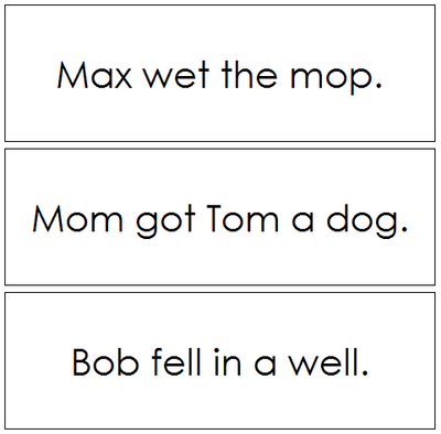 Sentence Cards (Step 1, Set 2) - Montessori Print Shop Digital Download