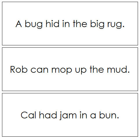 Sentence Cards (Step 1, Set 3) - Montessori Print Shop