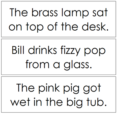 Sentence Cards (Step 2, Set 2) - Montessori Print Shop