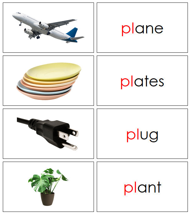 Blends & Digraphs Set 1 (photos) - Montessori Print Shop