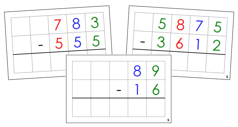 Montessori Subtraction Command Cards (color) - Montessori Digital ...