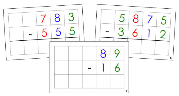 Montessori Subtraction Command Cards (color) - Montessori Digital ...