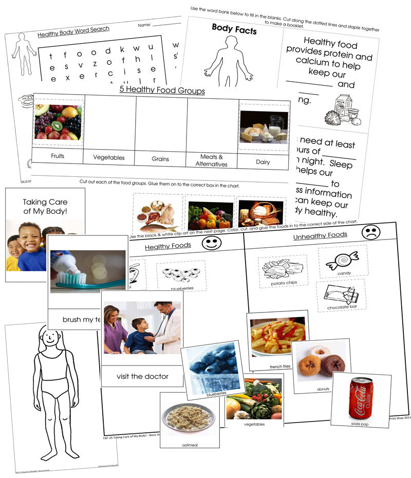 Taking Care of My Body Unit Starter - Montessori Print Shop Digital ...