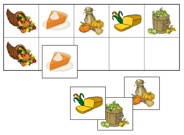 Thanksgiving Match-Up & Memory Game - Montessori Print Shop