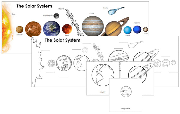 The Solar System Charts & Cards - Montessori Print Shop