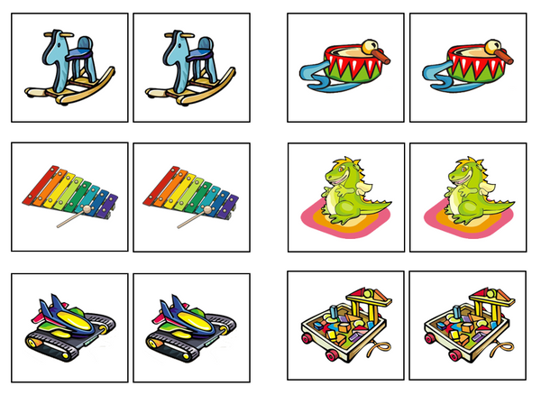 Toys Match-Up & Memory Game - Montessori Print Shop
