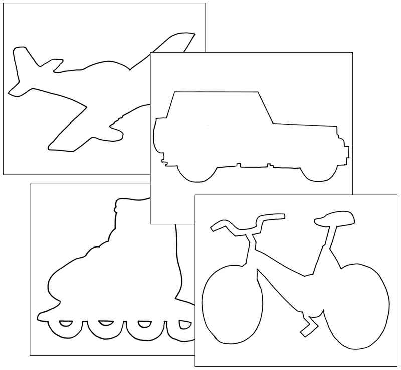 Transportation Cutting & Pin Poke - Montessori Print Shop Digital Download