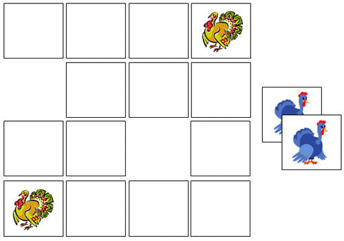 Turkey Match-Up & Memory Game - Montessori Print Shop