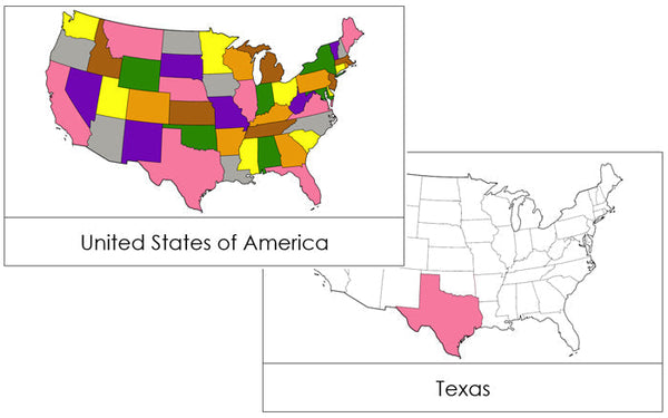 United States of America Flashcards - Montessori Digital Download ...