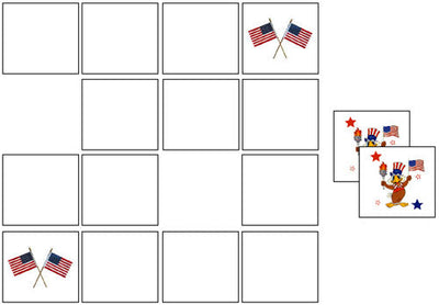 US 4th of July Match-Up & Memory Game - Montessori Print Shop
