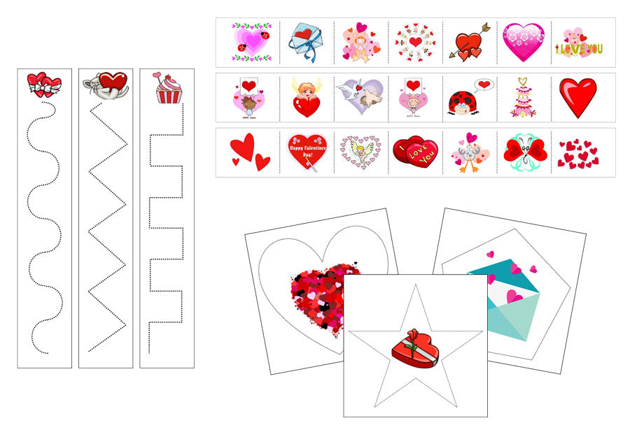 Valentine's Day Cutting Work - Montessori Print Shop