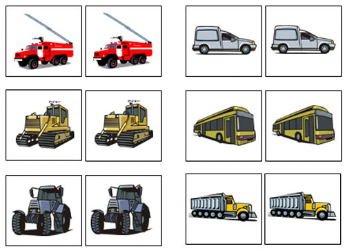 Vehicle Match-Up & Memory Game - Montessori Print Shop Digital Download