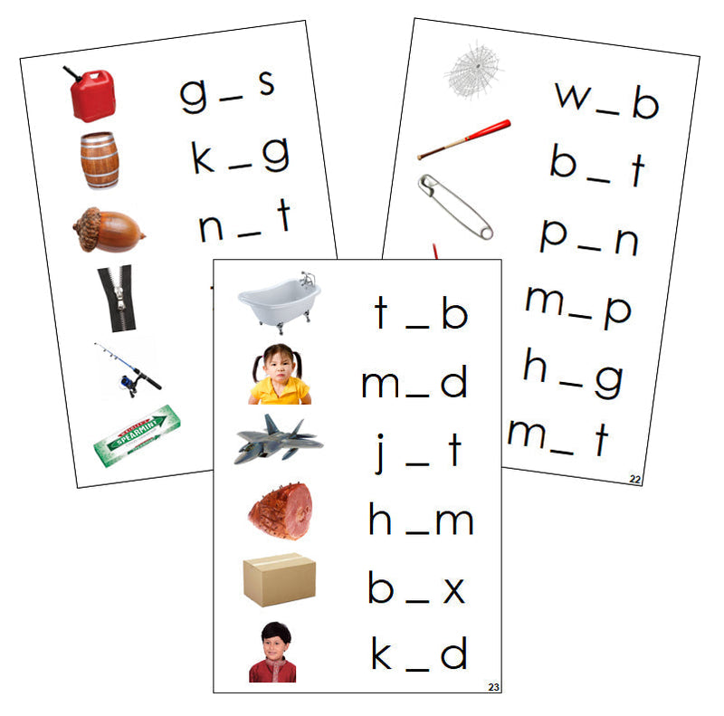 Vowel Sound Cards Step 1 (photos) - Montessori Print Shop