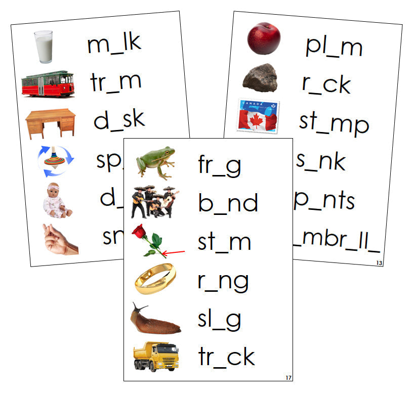 Vowel Sound Cards Step 2 (photos) - Montessori Print Shop