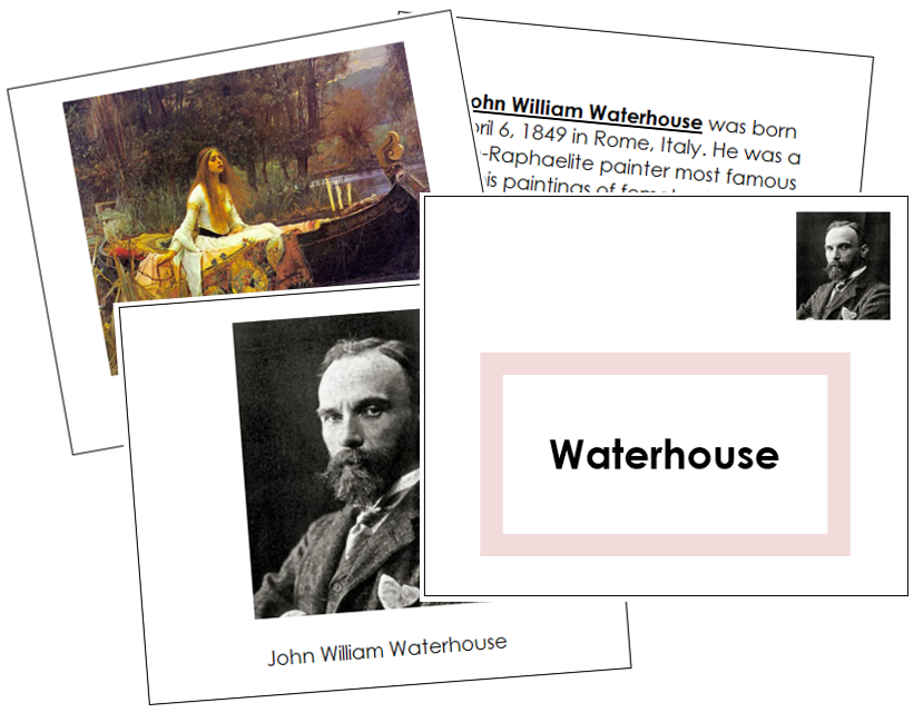 John William Waterhouse Art Book (border) - Montessori Print Shop